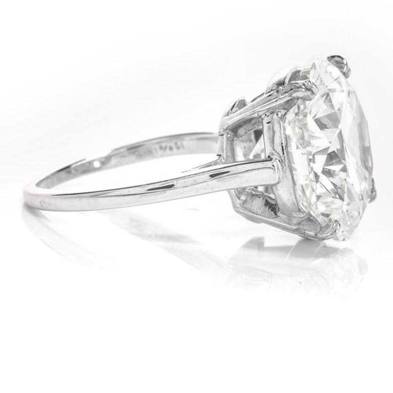 10.02 Carat Round Diamond Platinum Solitaire Engagement Ring at 1stDibs ...