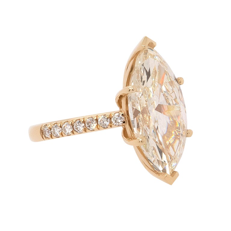 10.05 Carat Natural Marquise Cut GIA Diamond Ring For Sale at 1stDibs