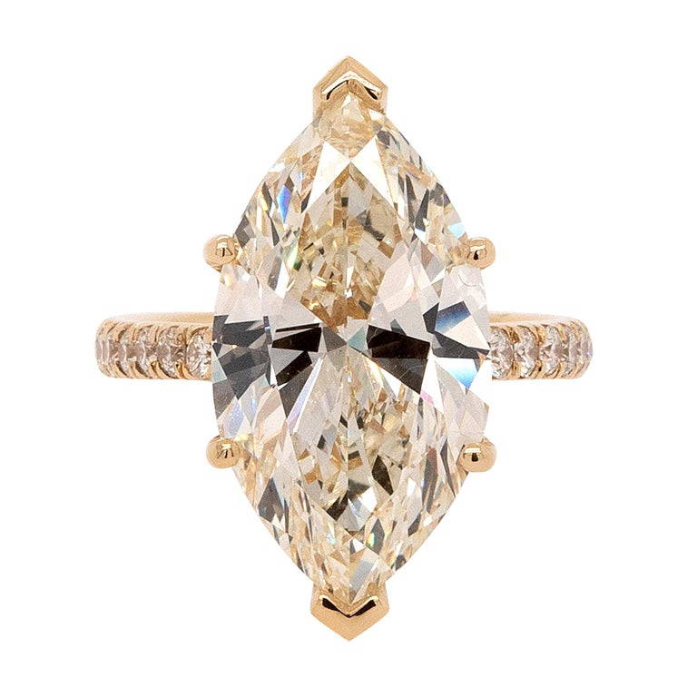 10.05 Carat Natural Marquise Cut GIA Diamond Ring For Sale at 1stDibs