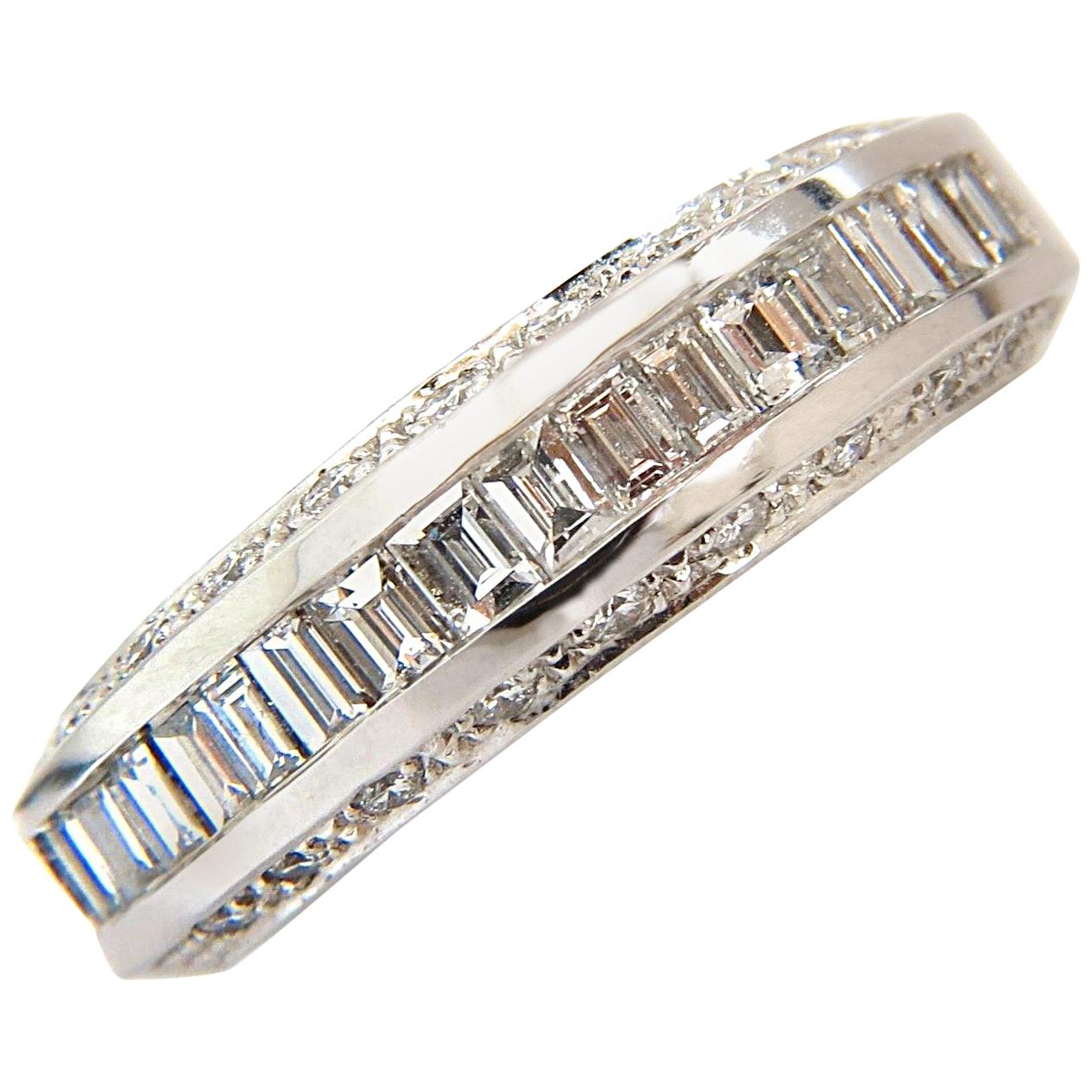 1.40 Carat Diamonds Princess Rounds Channel Band 14 Karat G.VS For Sale ...