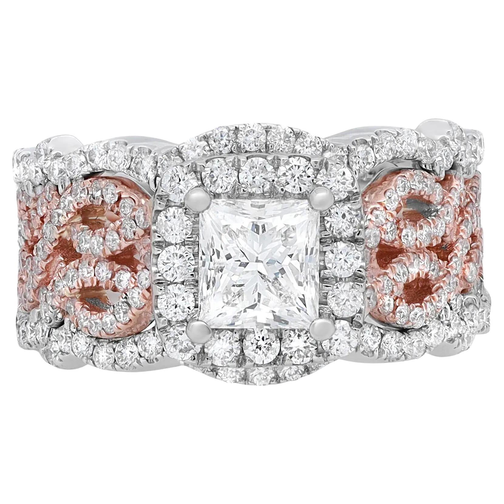 Double Band Engagement Ring Gold - 177 For Sale on 1stDibs