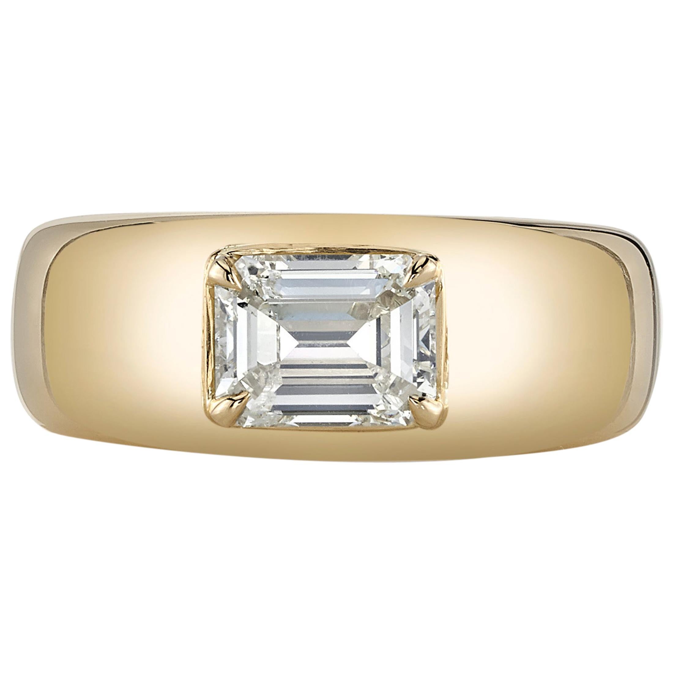 Yellow Gold Lozenge Cut Diamond Ring at 1stDibs | lozenge diamond ...