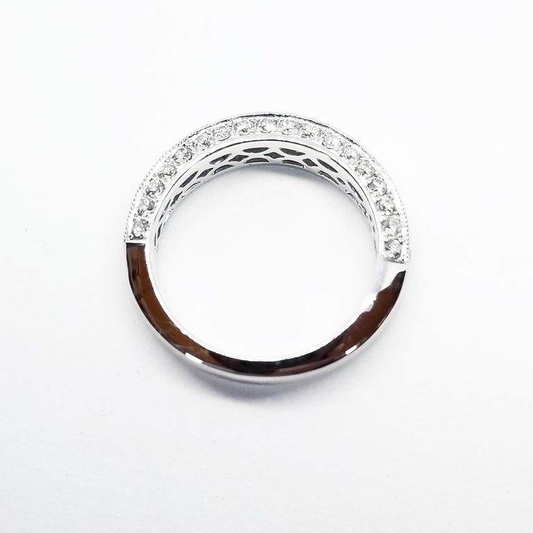 1.01 Carat Diamond Three-Sided Knife Edge Anniversary Band 14 Karat ...