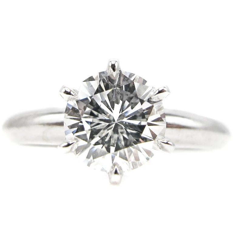 Internally Flawless 3.07 Carat Radiant Diamond Platinum Engagement Ring ...