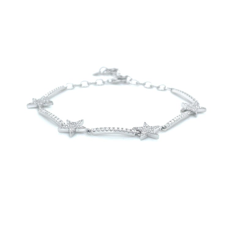 1.01 Carat Star Diamond Bracelet in 14K White Gold For Sale at 1stDibs