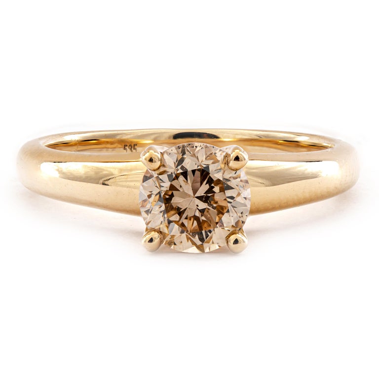 1.01 ct Natural Light Brown Diamond Ring - No Reserve Price at 1stDibs