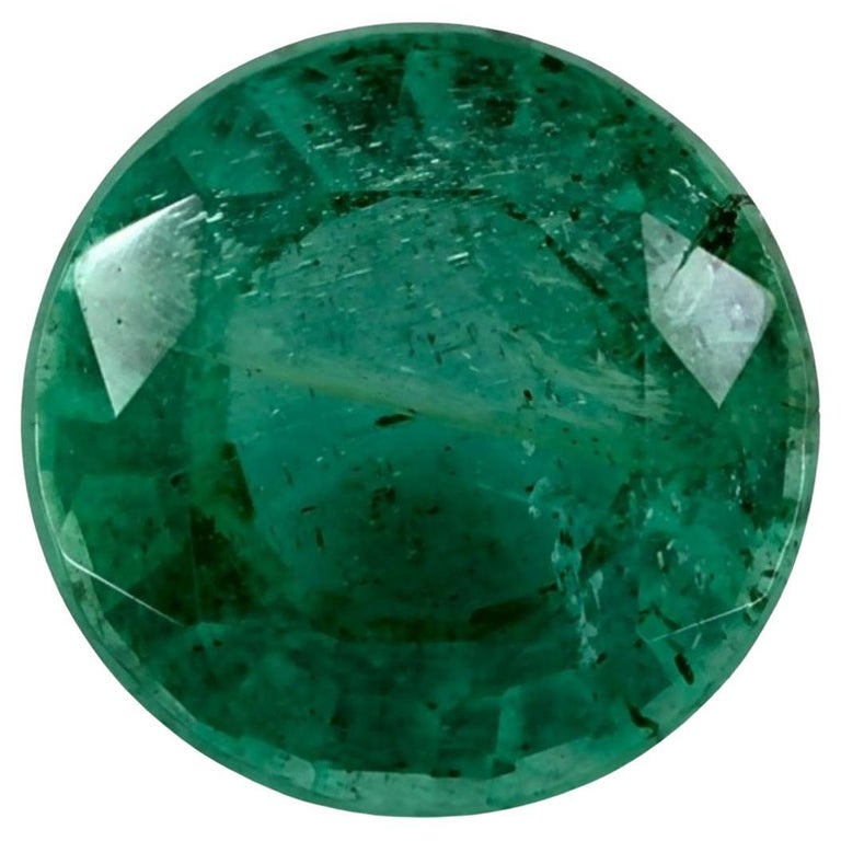 1.01 cts Emerald Round Cut Loose Gemstone For Sale at 1stDibs