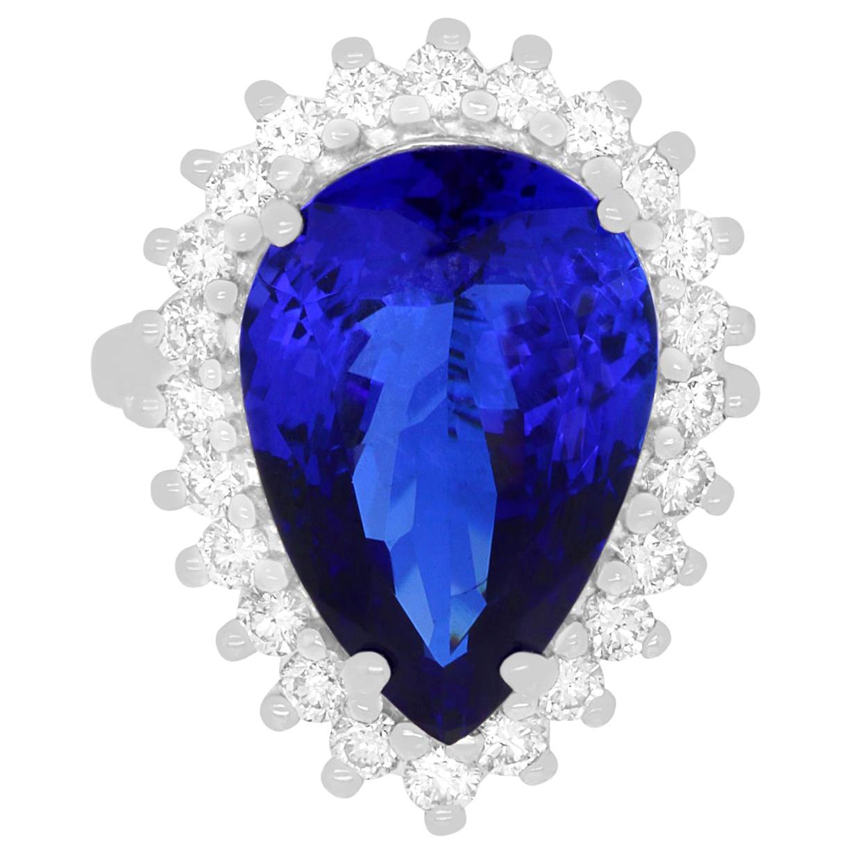 Pear Shape Red White Diamond Geometric Triple Criss Cross Band 14K Ring ...