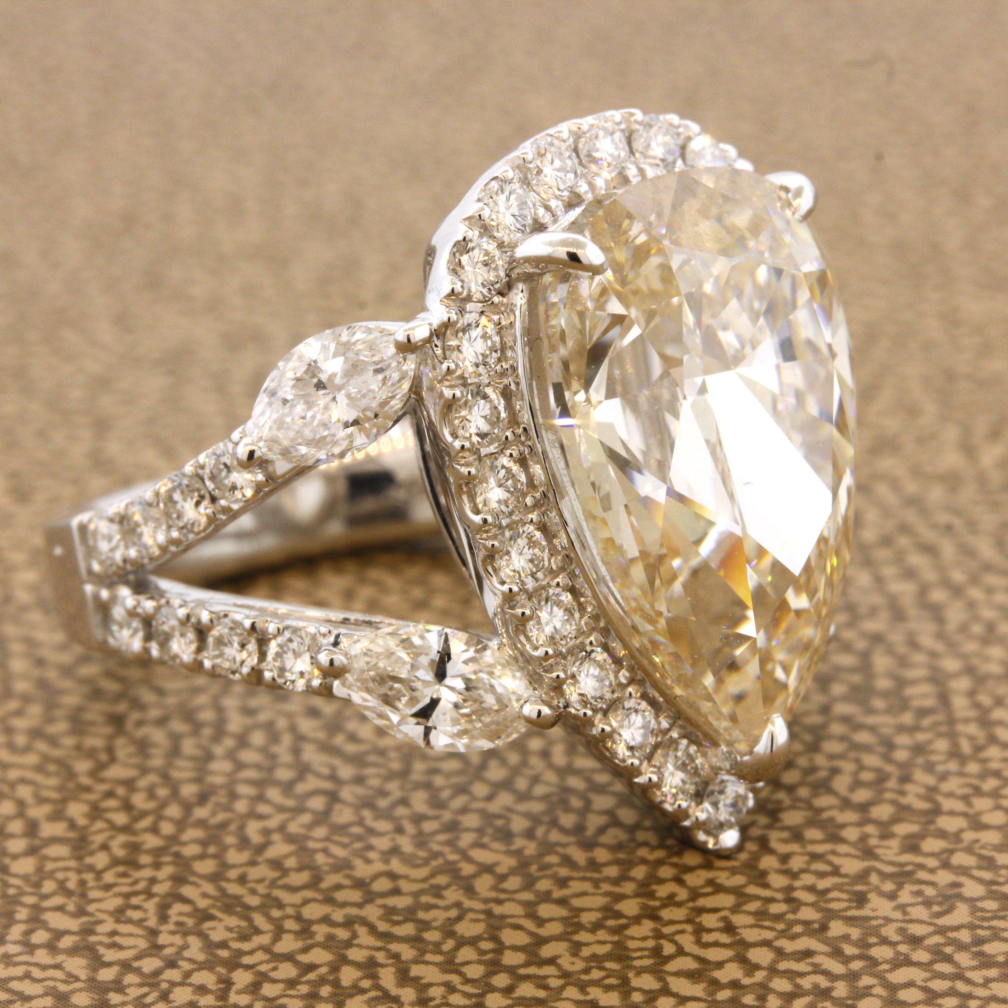 10.16 Carat Diamond Platinum Ring, GIA Certified Type 2a For Sale at ...