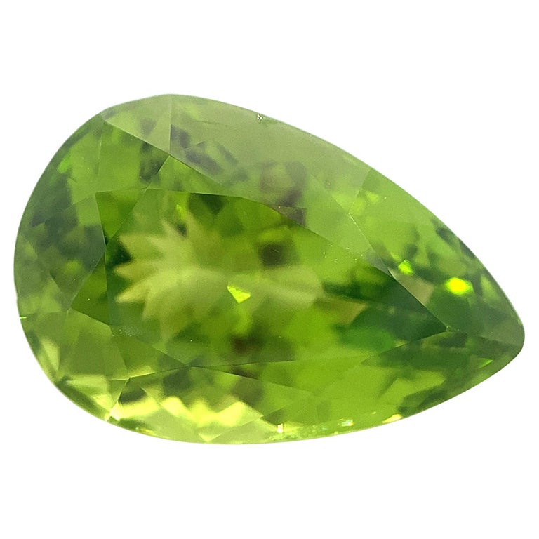 10.17ct Pear Peridot GIA Certified For Sale at 1stDibs