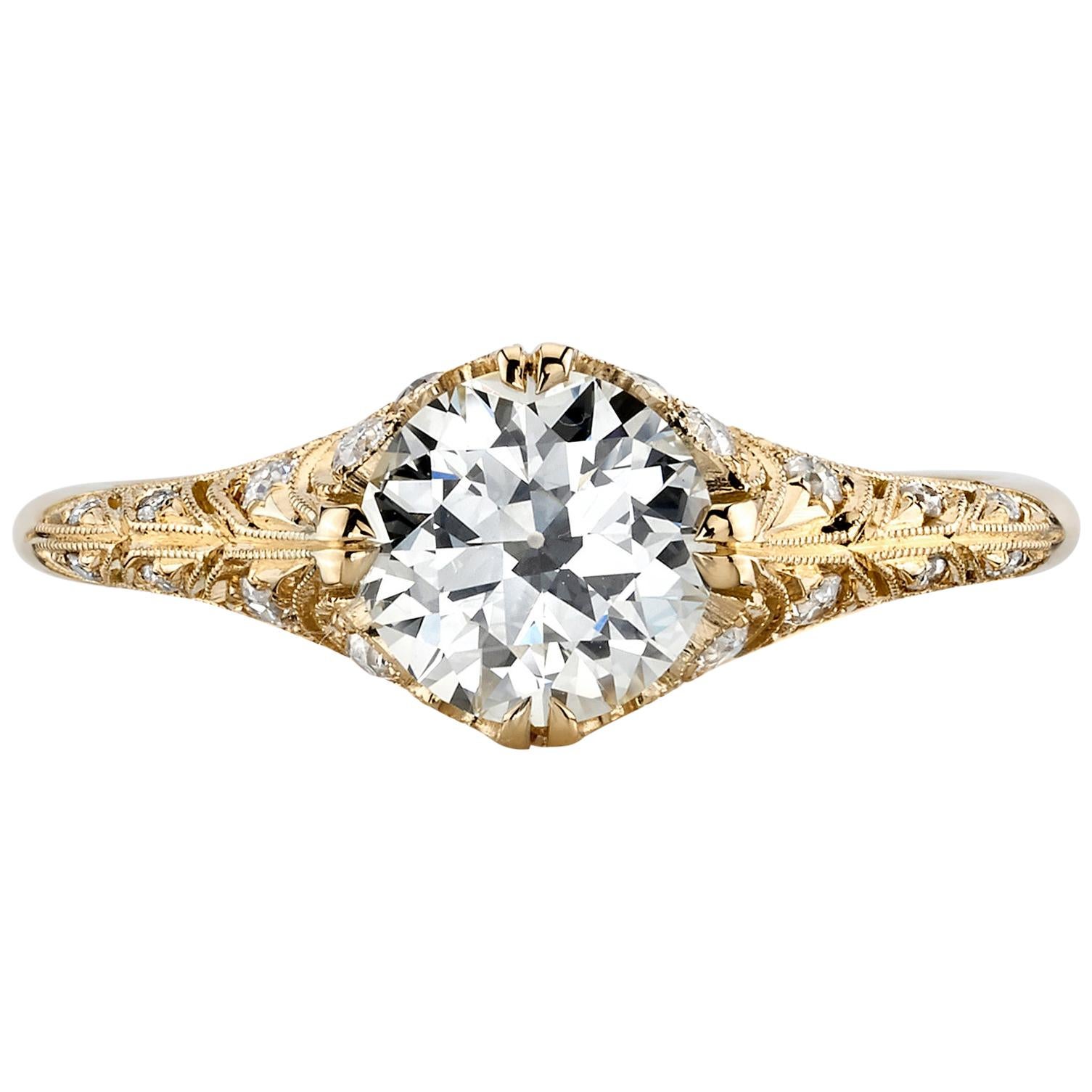 1.02 Carat GIA Certified Diamond Mounted in an 18 Karat Yellow Gold ...