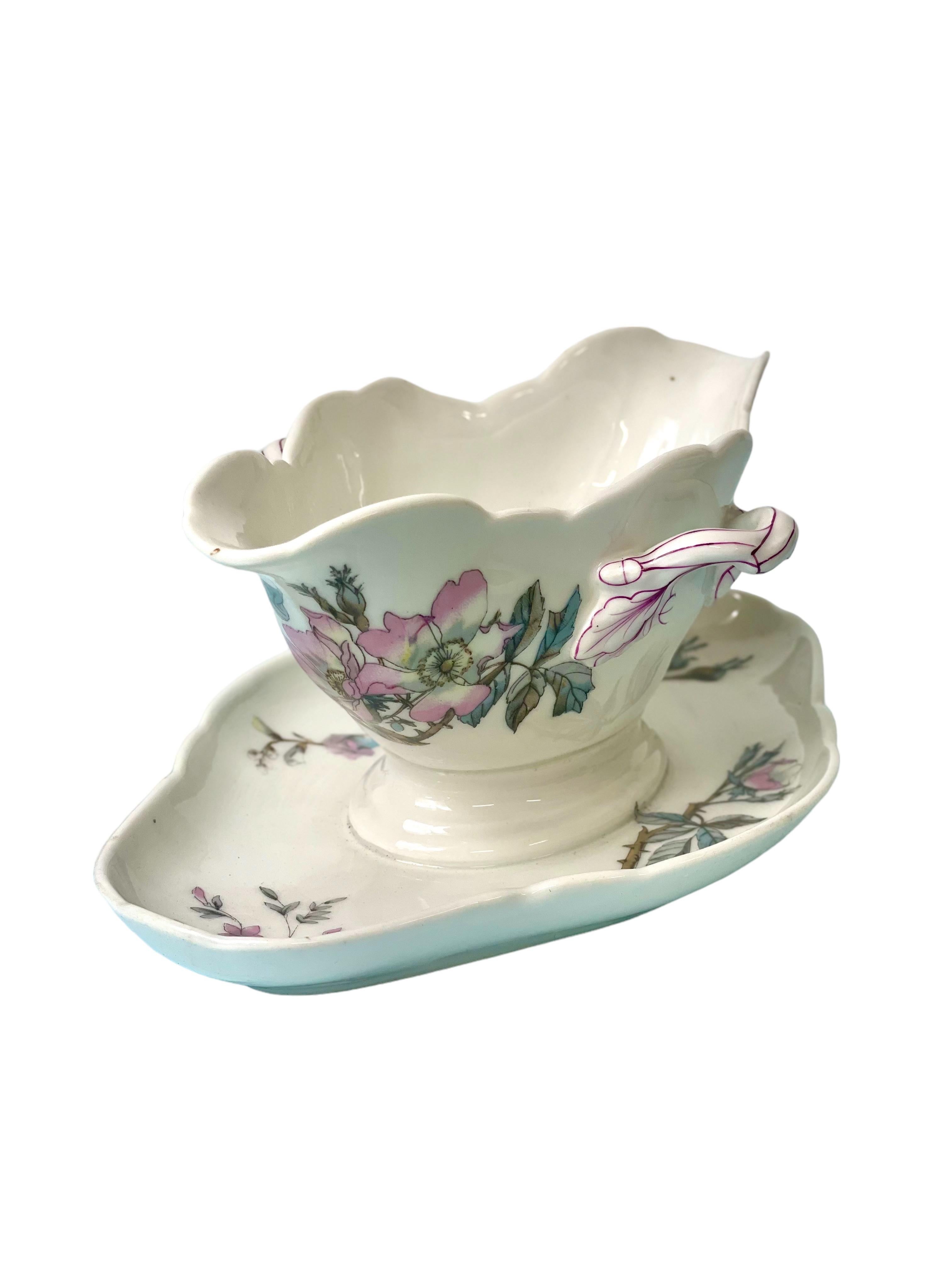 102-Piece Porcelain Dinner Service with Flowers and Butterflies For ...