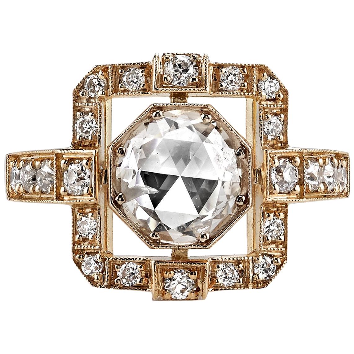 Spectacular Rose Cut Diamond Ring at 1stDibs | rose cut engagement ring ...