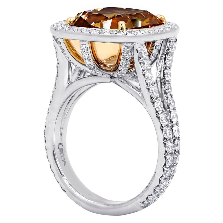 10.30 Carat GIA Certified Fancy Brown Diamond Ring For Sale at 1stDibs ...