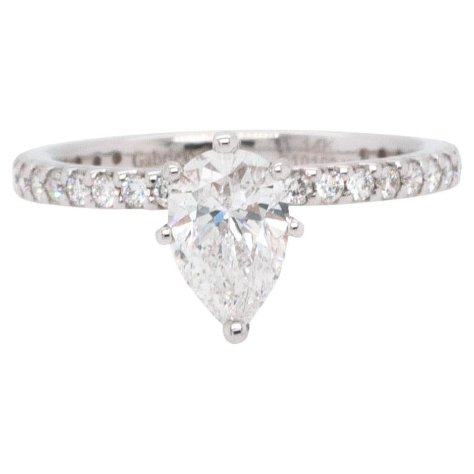 GIA Certified 5.95 Carat Antique Pear Shape Diamond Engagement Ring For ...