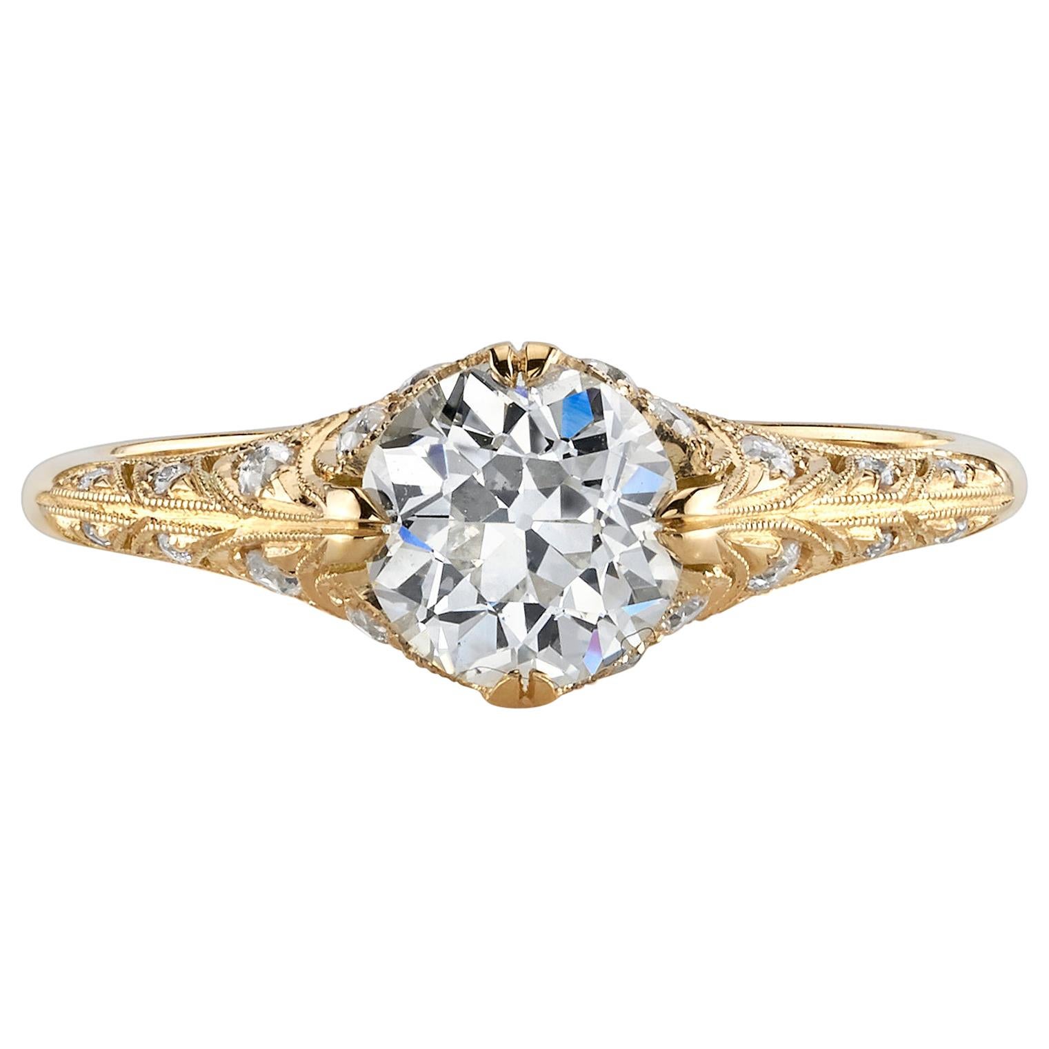 Old European Cut Diamond Engagement Ring at 1stDibs