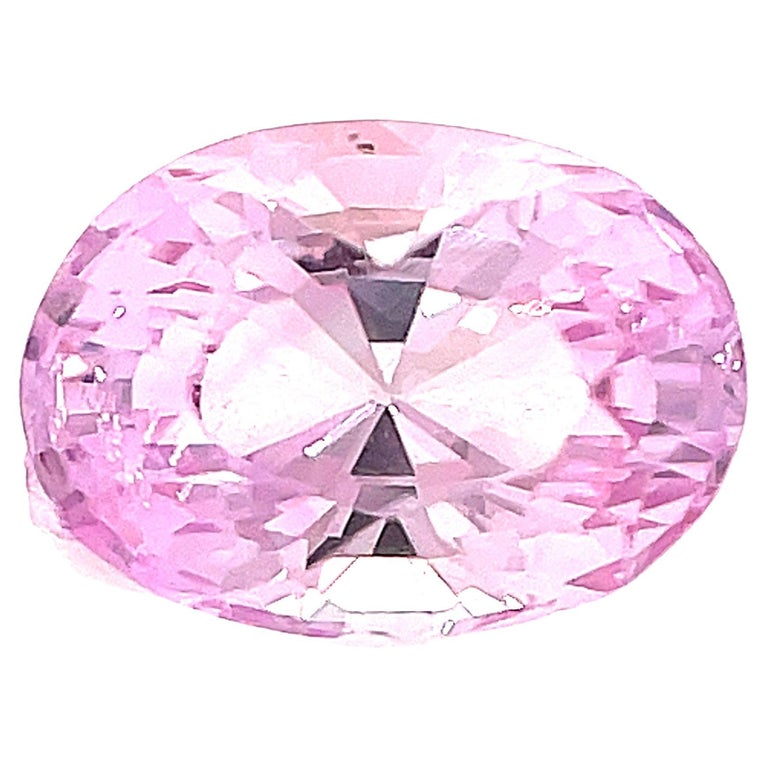 1.04 Carat Oval Pink Sapphire Loose Unset Engagement 3-Stone Ring ...