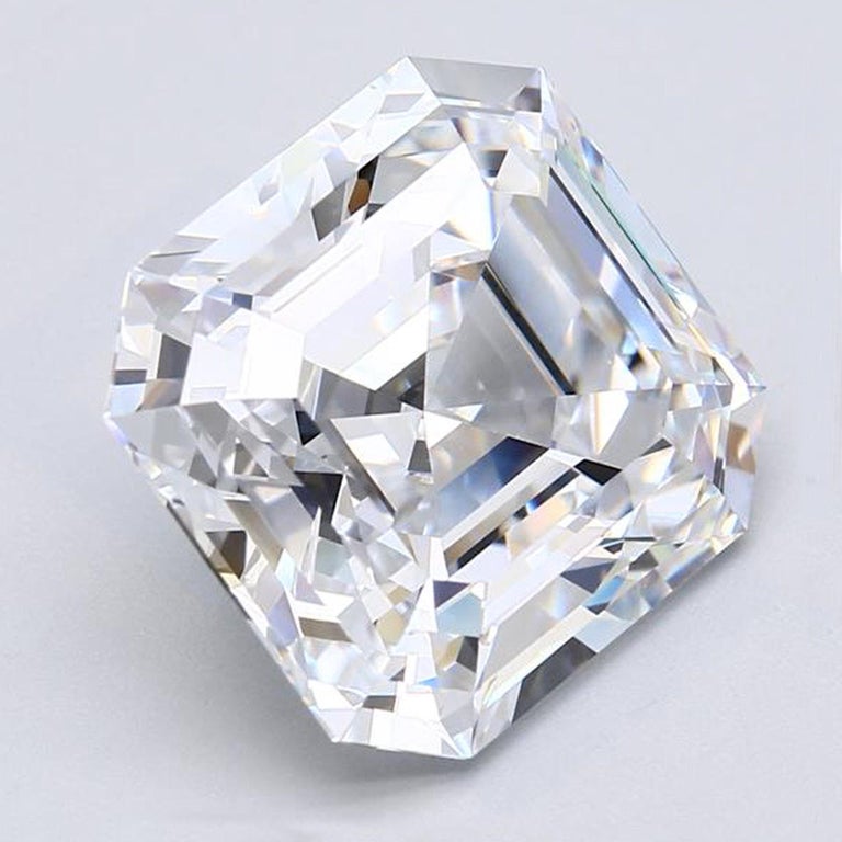 10.40 Carat D Flawless Square Emerald Cut Diamond Ring GIA Certified ...