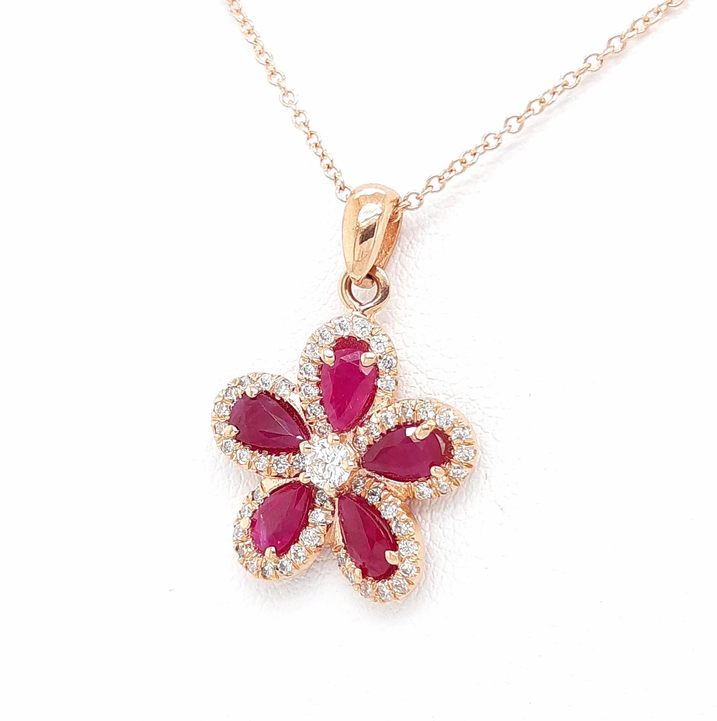 1$ NO RESERVE - 1.05ct Instance Purplish Red Ruby and 0.32ct Diamond ...