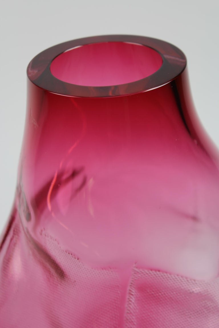 105 Ltr Forms, Fuchsia, Handmade Glass Object by Vogel Studio For Sale ...