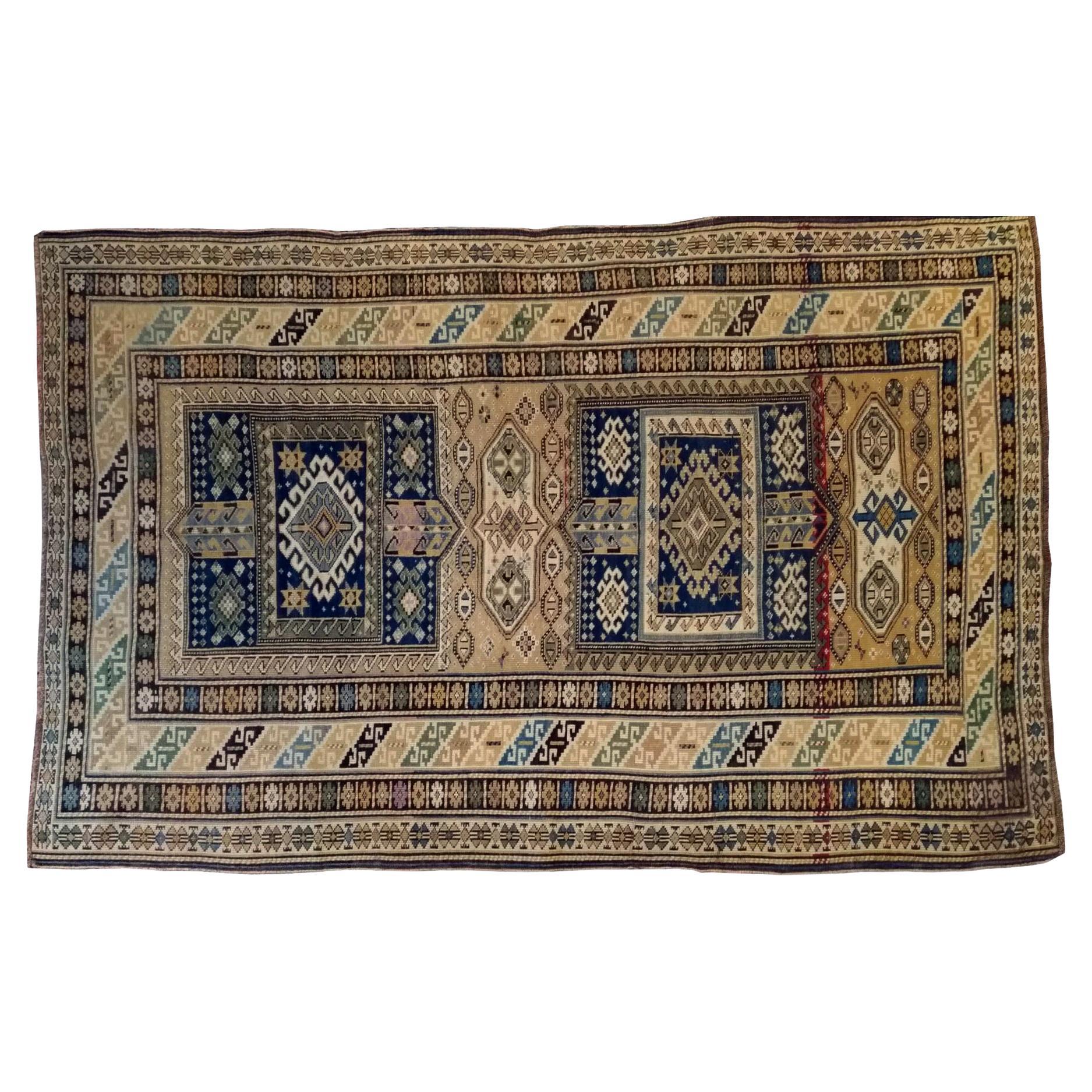 637 - Antique shirvan Caucasus Rug For Sale at 1stDibs