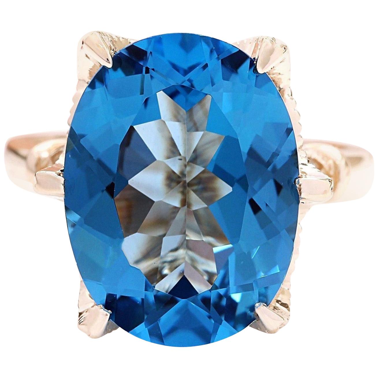 10.62 Carat Tanzanite 18 Karat Yellow Gold Diamond Ring For Sale at 1stDibs