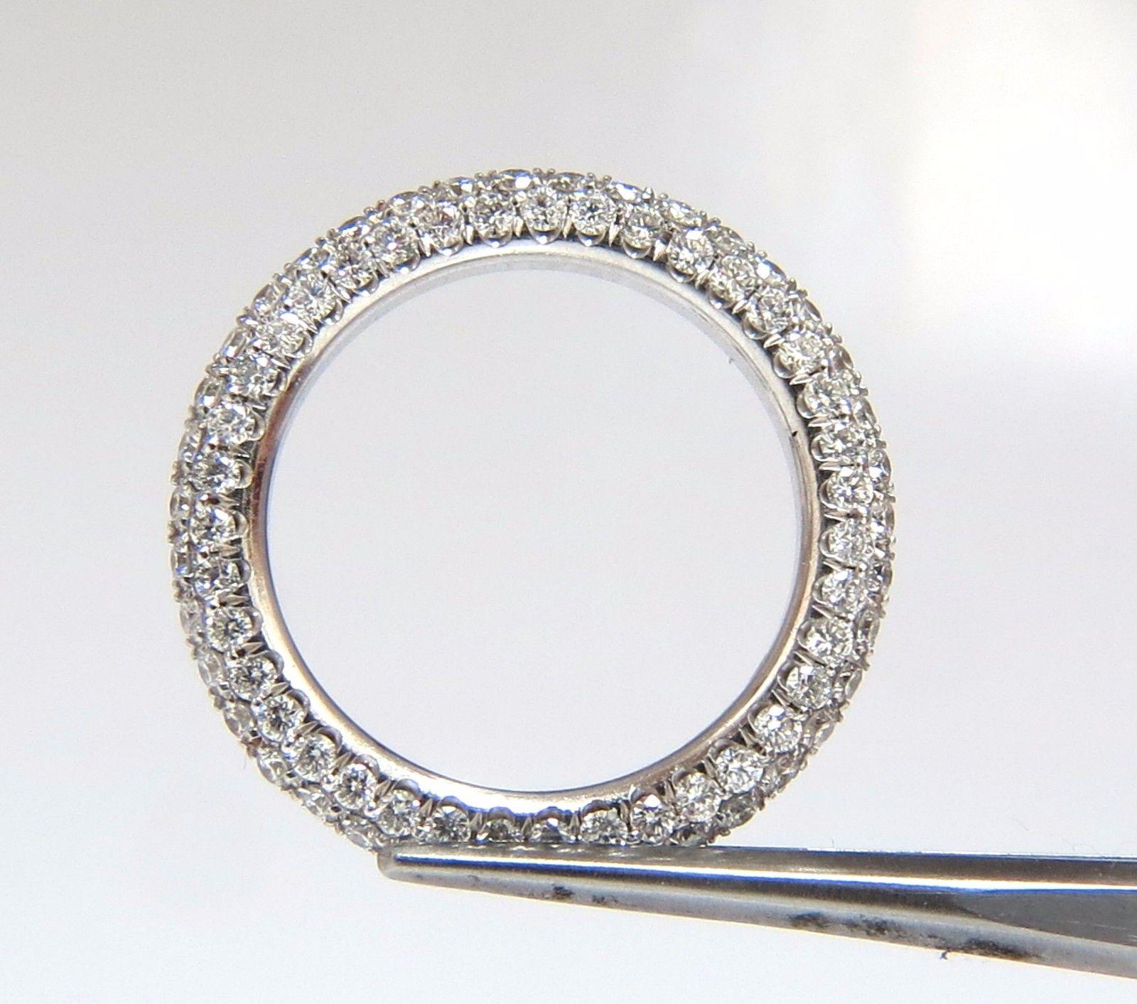 10.63 Carat Three Stackable Diamond Bands Platinum and 14 Karat at ...