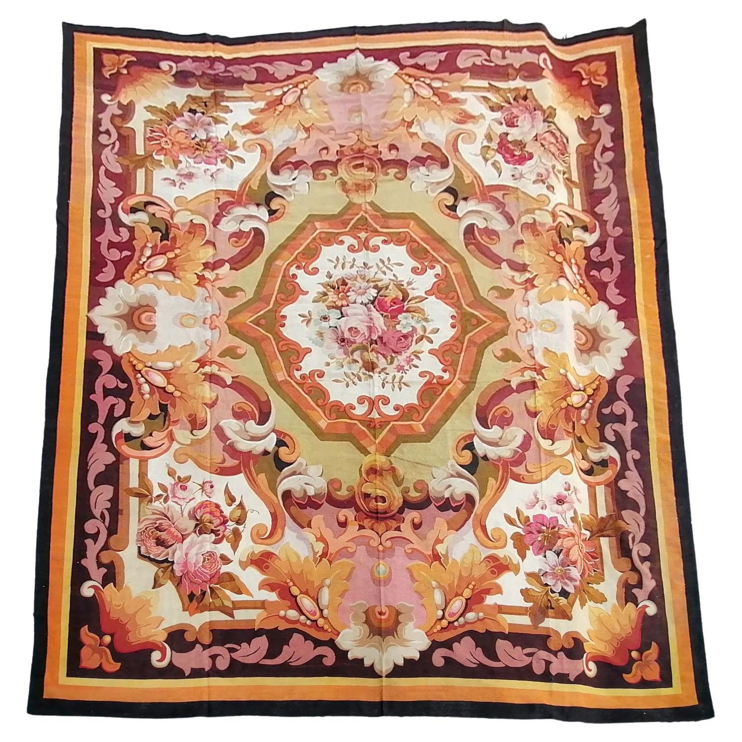 Antique French Aubusson Carpet, circa 1900s For Sale at 1stDibs