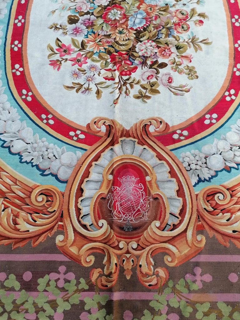1068 - Beautiful and Large 19th Century French Aubusson Rug For Sale at ...