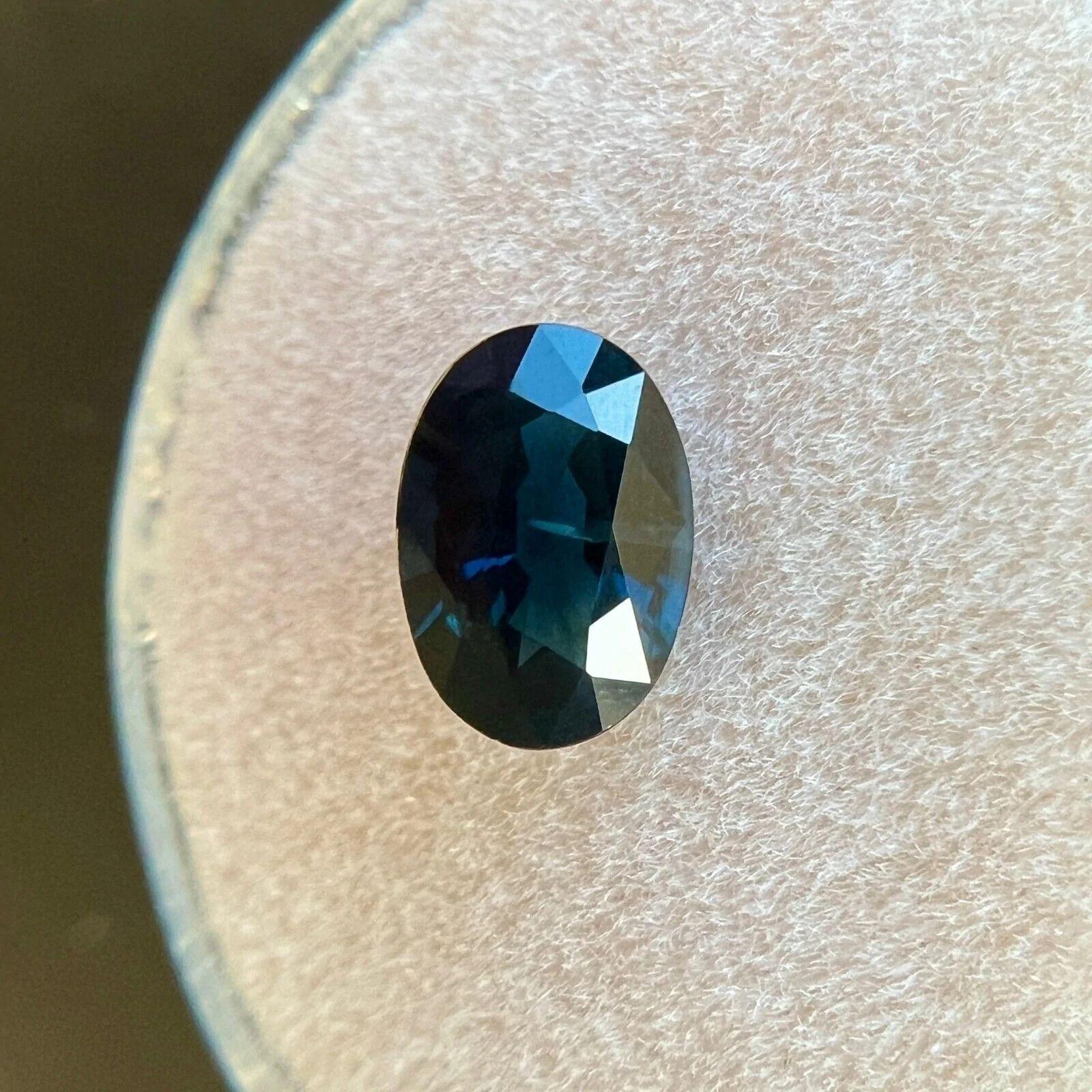 1.06ct Deep Blue Green Sapphire Oval Natural Loose Cut Gemstone For Sale at 1stDibs | loose ...