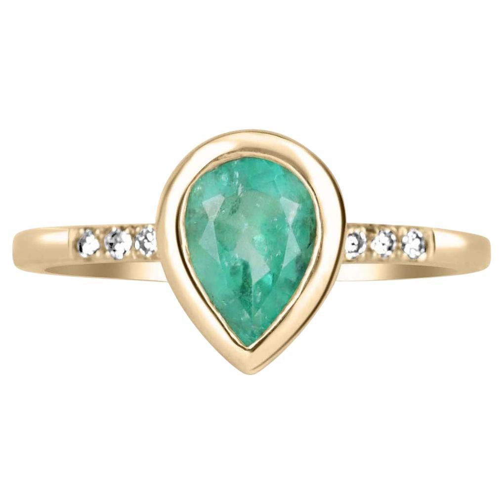 Hancocks 5.38ct Old Emerald Cut Diamond Bezel Set Gold Ring Tapered ...