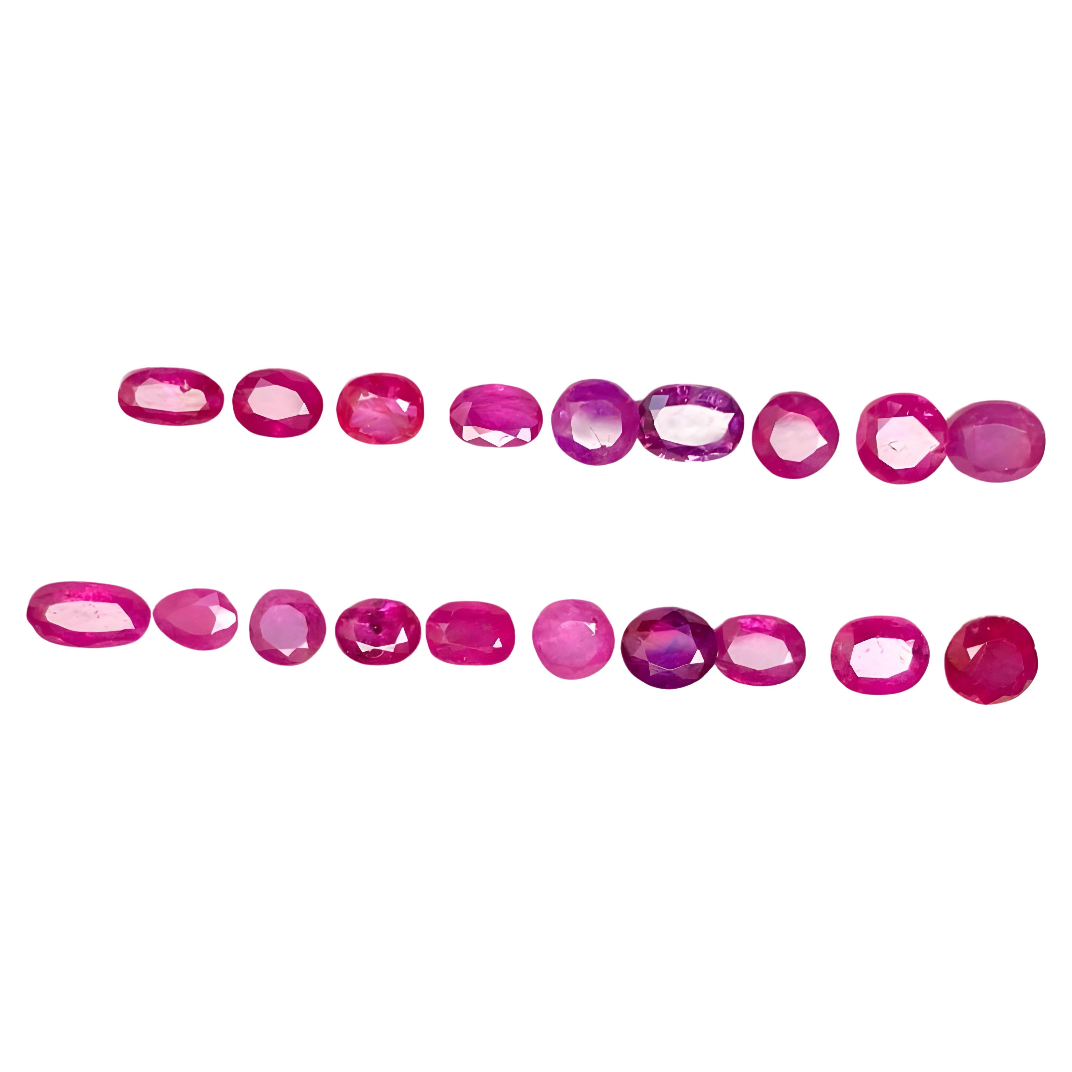 10.75 Carats Faceted Pink Ruby Lot Natural Loose Gemstones From ...