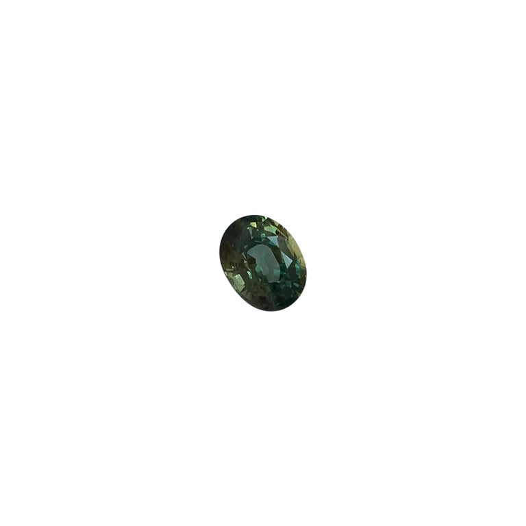 1.07ct Colour Change Sapphire Unheated Deep Green Blue IGI Certified Oval Cut For Sale at 1stDibs