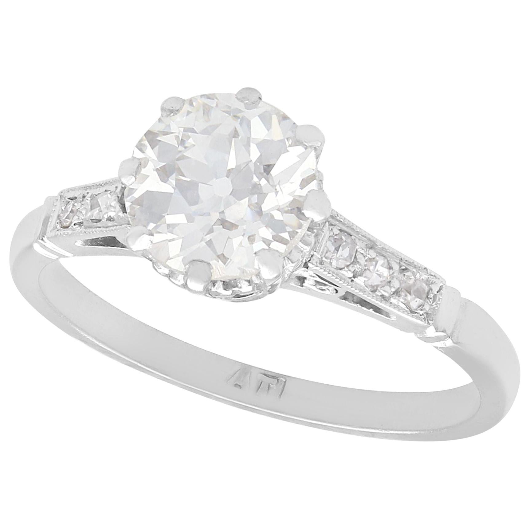 Rare Antique 5.15 Carat Diamond Solitaire Plus Platinum Ring For Sale ...