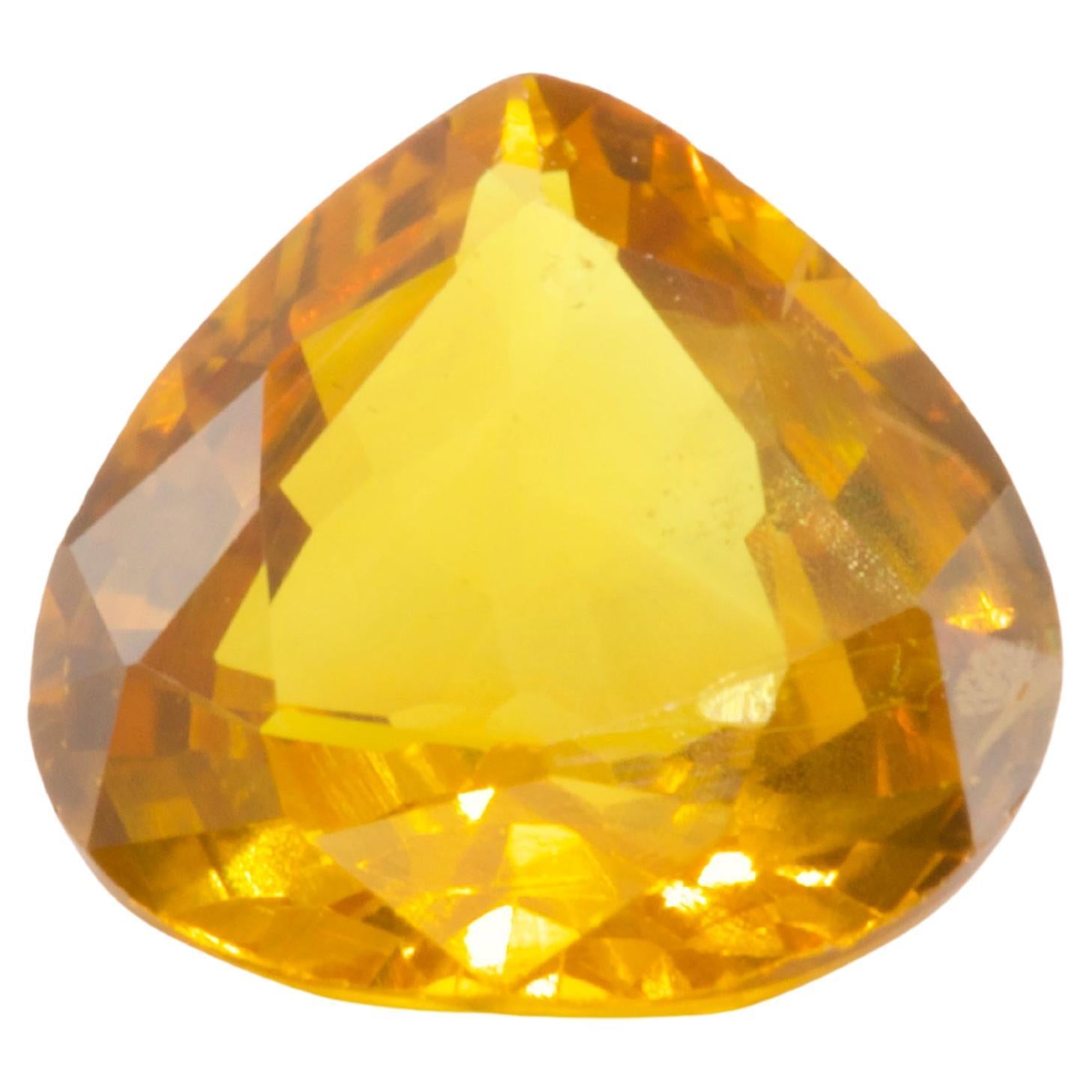 0.99 Carat Natural Yellow Sapphire Precious Loose Gemstone ...