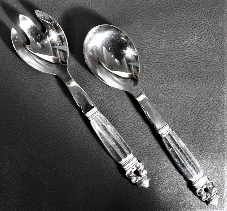 108 Piece Georg Jensen 'Acorn' Sterling Silver Flatware Set with Many ...