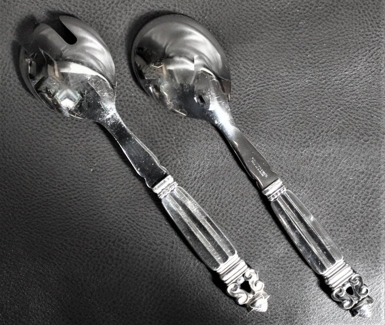 108 Piece Georg Jensen 'Acorn' Sterling Silver Flatware Set with Many ...