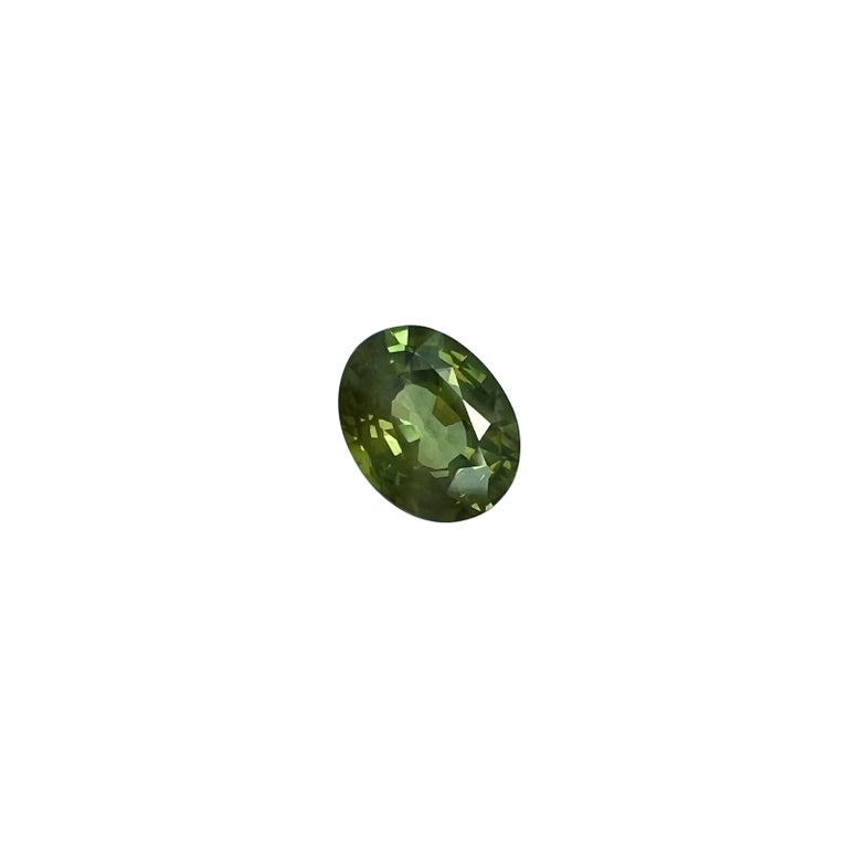 1.08ct Fine Australian Deep Green Untreated Oval Cut Sapphire Rare ...
