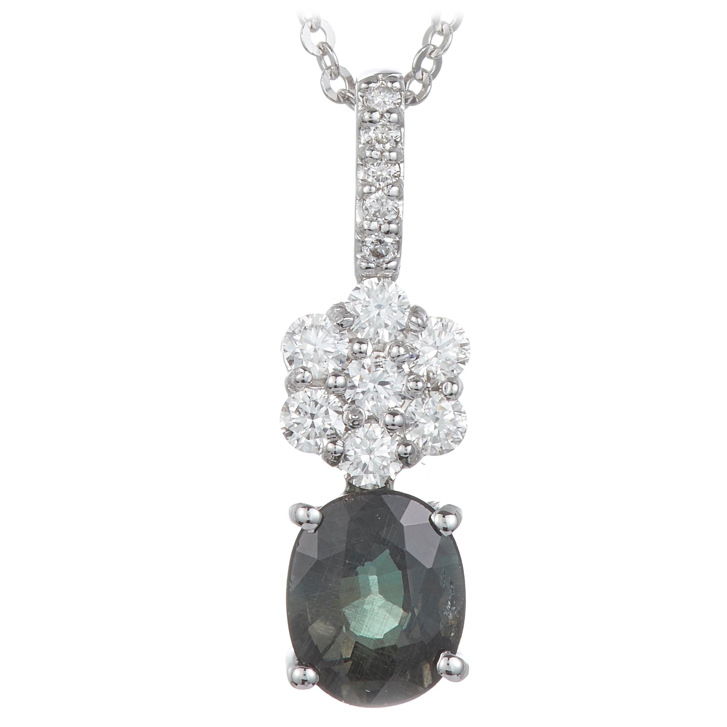 1.34 Carat Natural Color Changing Alexandrite and Diamond Tearsrop ...