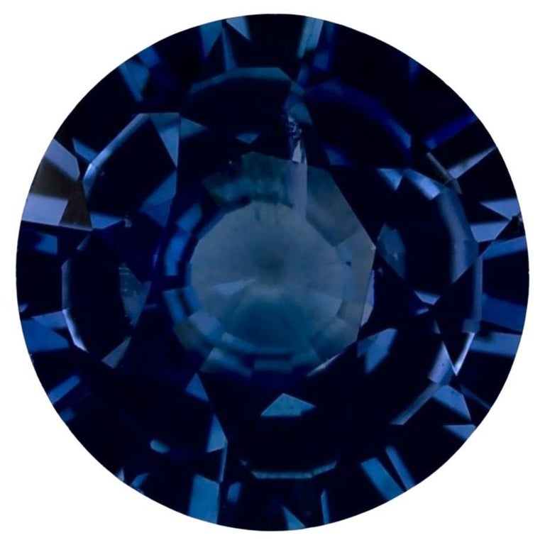1.09 Cts Blue Sapphire Round Cut Loose Gemstone at 1stDibs