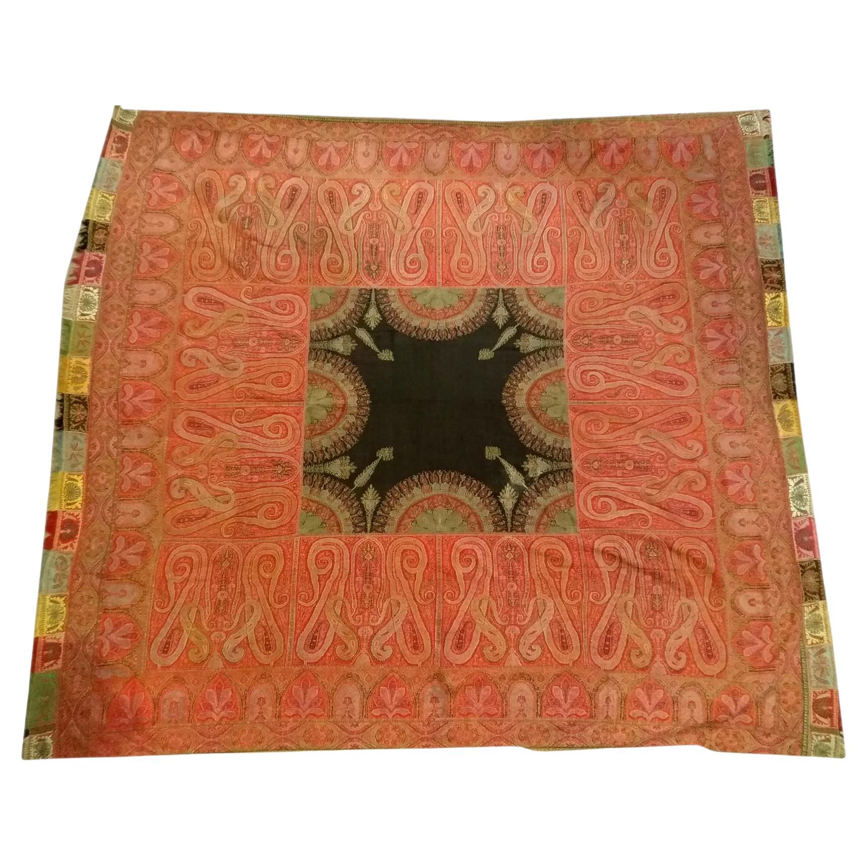 Late 19th Century Red Kashmir Shawl For Sale at 1stDibs