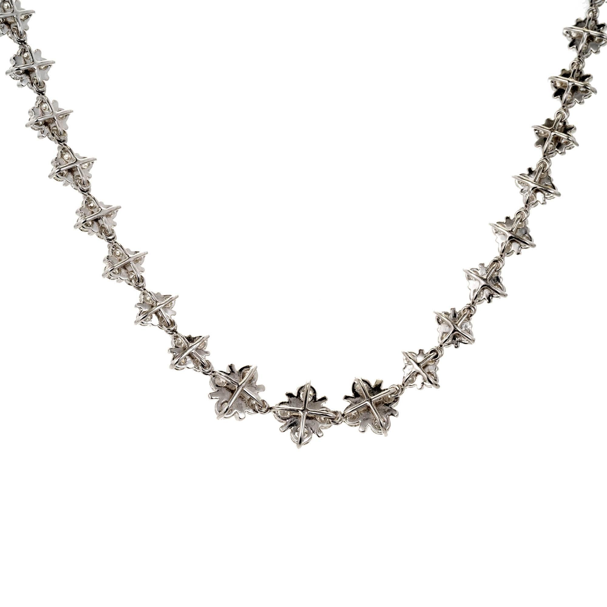 10.98 Carat Diamond X Link Platinum Necklace For Sale at 1stDibs | x ...