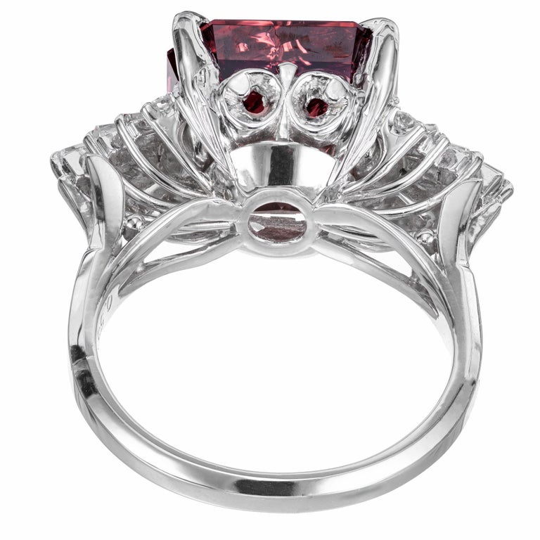10.99 Carat Pyralspite Garnet Diamond Platinum Engagement Ring For Sale ...