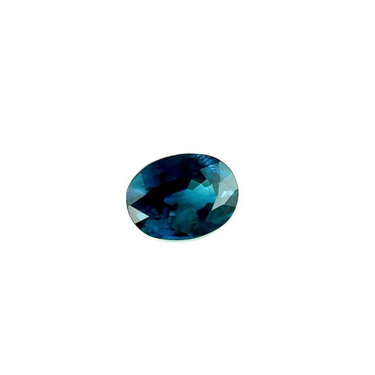 1.09ct AIG Certified Deep Rare Blue Sapphire Oval Cut Loose Gemstone ...