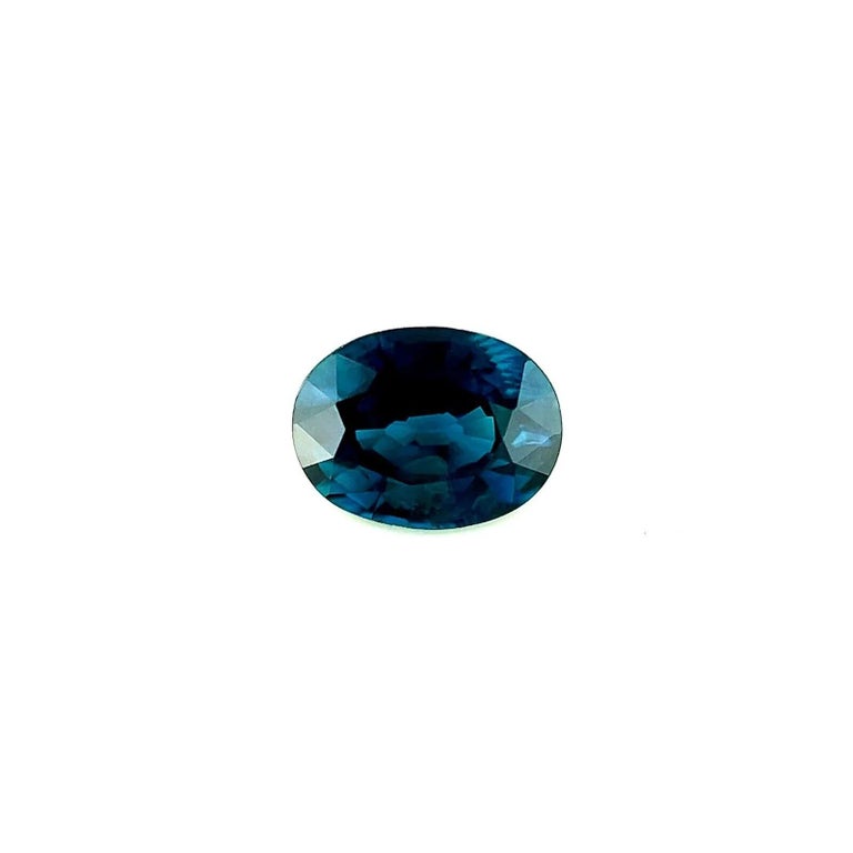1.09ct AIG Certified Deep Rare Blue Sapphire Oval Cut Loose Gemstone ...