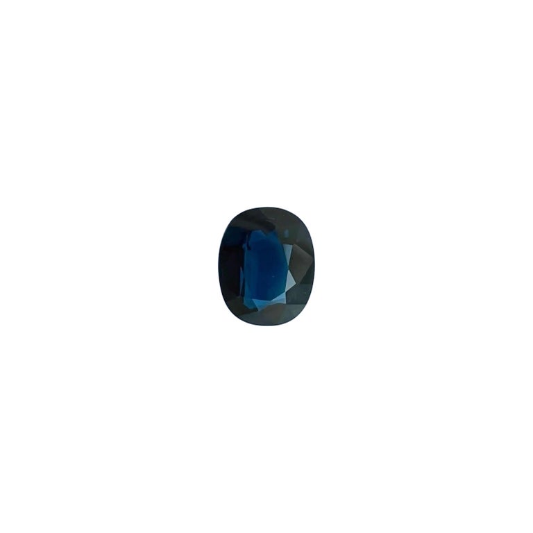 1.09ct Fine Deep Blue Sapphire Oval Cut IGI Certified Blister Gemstone ...
