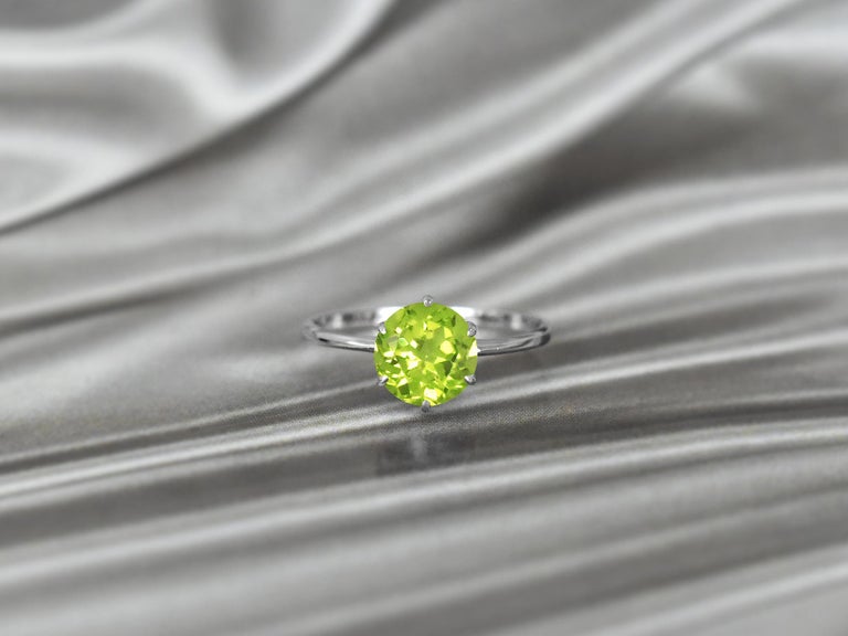 Customizable 10k Gold Round Gemstone 8x8 mm Round Gemstone Ring ...