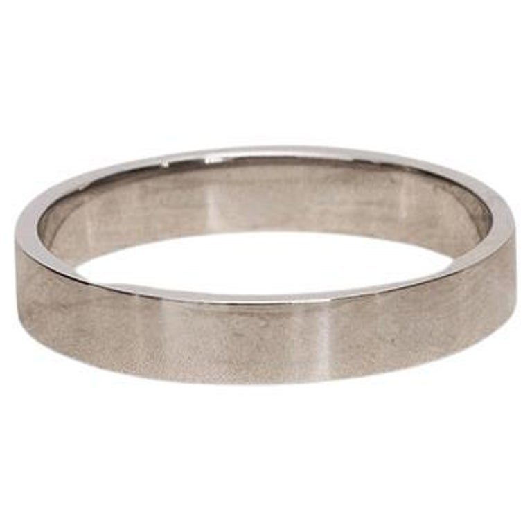 10K Men's Wedding 4mm Modern Square Band For Sale at 1stDibs