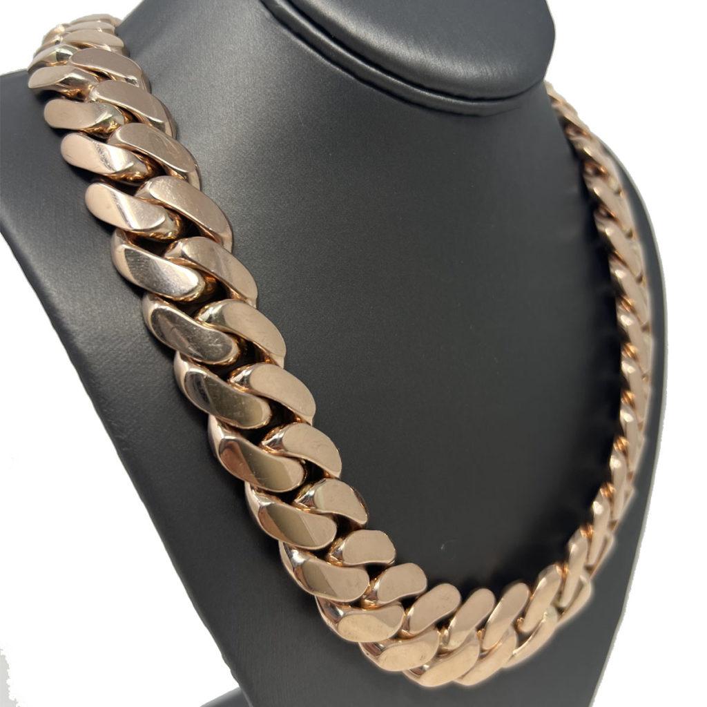 10k Rose Gold Cuban Link Chain 614.69 Grams For Sale at 1stDibs
