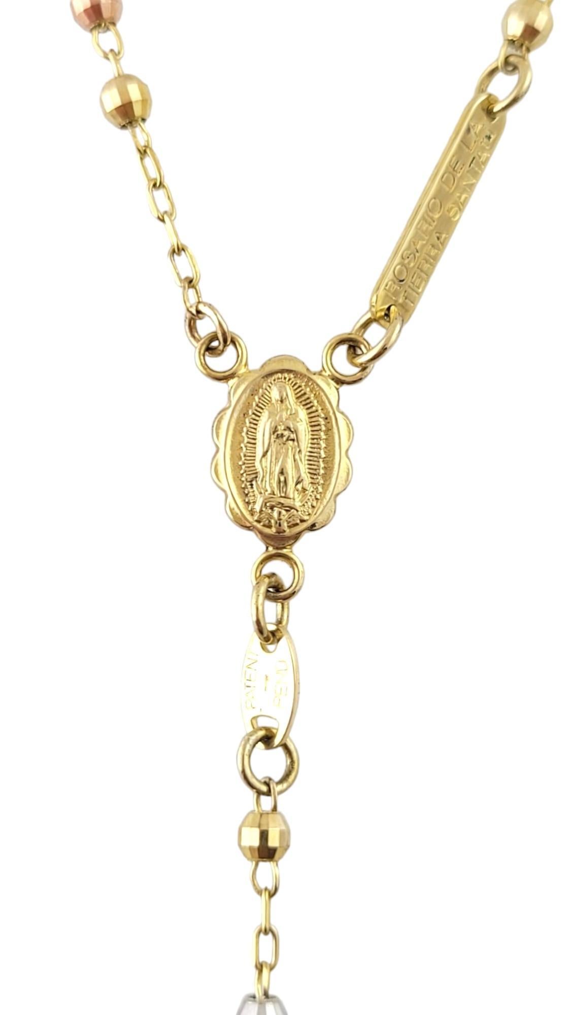10K Tri Color Gold Rosary Beads #17874 For Sale at 1stDibs